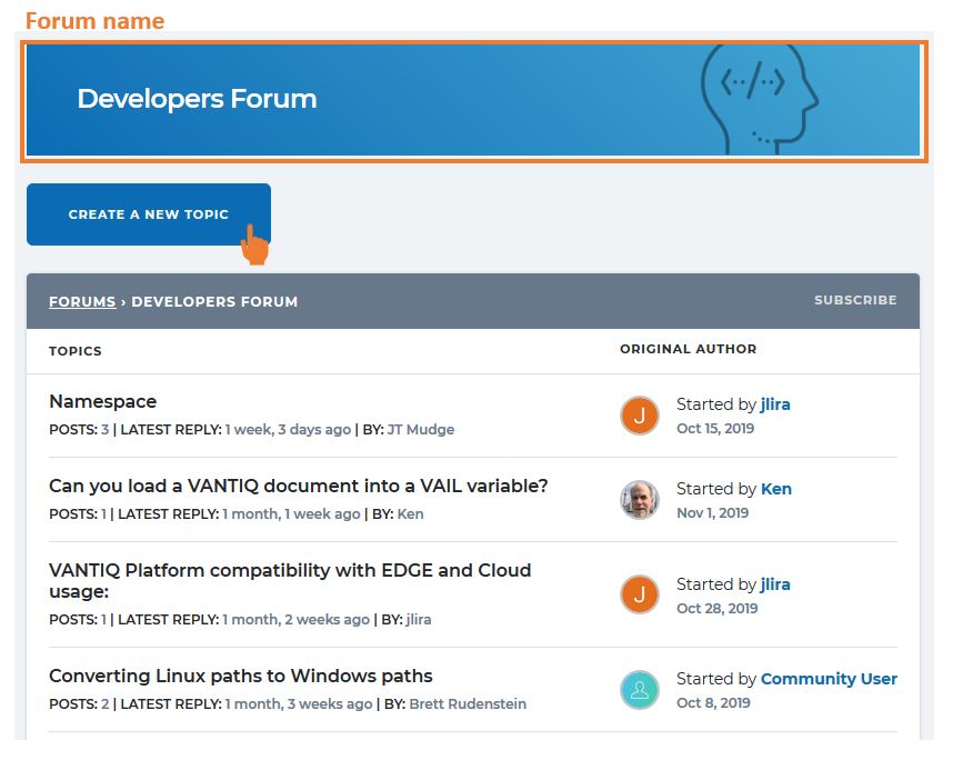 Community Help - Vantiq Community